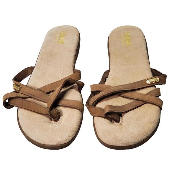Shoes | Sunjuns Gh Bass Co Sandals Womens 75m Brown Leather Sharon ...
